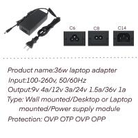 China 36W  Laptop Switching Power Adapter  9V 12V 24V 36V  4A 3A 1.5A 1A  Transformer Converter  for Display Regulator Light for sale