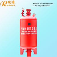 China Compact PVC Bladder 1~18m3 Red Carbon Steel Foam Bladder Tank With Pressure Relief Valve for sale