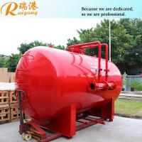 China Red PVC Foam Bladder Tank With 3% Foam Ratio Inlet And Outlet Flange Connection Horizontal for sale