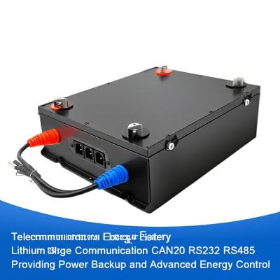 China 48V 100Ah LiFePO4 Telecom Battery with CAN RS232 RS485 for Backup Power for sale
