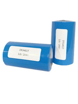 China ER34615 Lithium Thionyl Chloride Battery 19000mAh 3.6V D-Size with 10-Year Shelf Life for sale