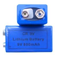 China CR9V 800mAh 9V LiMnO2 Lithium Battery with 500mA Continuous Current and 1000mA Pulse Current for sale
