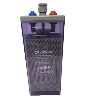 China 2V500Ah OPzS Deep Cycle Tubular Plate Battery with 20+ Year Life and 500Ah Capacity for sale