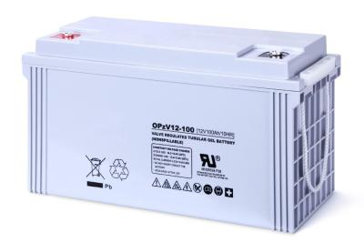 China White 12V100Ah OPzV Gel Battery with 20+ Year Design Life - 36.3kg Weight, 166x206x506mm Dimensions for sale