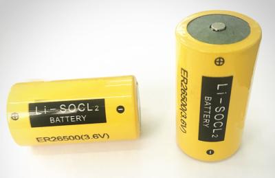 China ER26500 9Ah Lithium Thionyl Chloride Battery - 3.6V C Size Non-Rechargeable LiSOCL2 Cell for sale