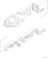 China 198-49-34100 For Komatsu Bulldozer  D375A-6 D375A-5  Hydraulic Main Pump  Original WORK EQUIPMENT PUMP for sale