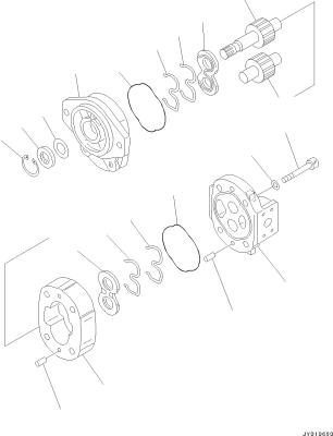 China 705-12-33110 For Komatsu Bulldozer D37PX-21 D37EX-21 D31S-17 D31PX-21 Hydraulic Piston Pump for sale