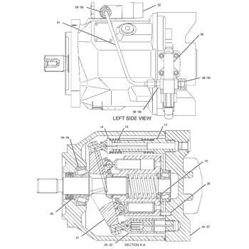 China 2354108 CA2354108 235-4108 For TQCAT 416D 424D Backhoe Loader Hydraulic Main Pump Piston Pump PUMP ASSY PUMP GP-PISTON Aftermarket High quality Original for sale