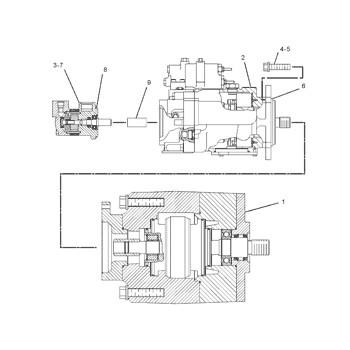 China 1609880 CA1609880 160-9880 For TQCAT 966G 972G WHEEL LOADER Hydraulic Main Pump Piston Pump PUMP ASSY PUMP GP-PISTON Aftermarket High quality Original for sale