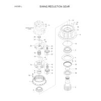 China 39K9-12100 Swing Reduction Gear For Hyundai HX330L HX350 HX360 HX380 320-9 340-7 Hydraulic Swing Motor Swing Gearbox Aftermarket for sale