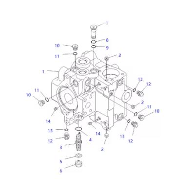 China Komatsu WA50-6 Wheel Loader Hydraulic Work Pump 720-1B-00120 720-1B-00021 720-1B-00020 | Replacement Pump for sale