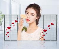 China Indoor P3.91 7.8mm LED Curtain Display Transparent Screen 1000x500mm Panel for sale