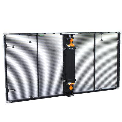 China P3.91 Flexible LED Transparent Display Screen 1000x500mm 5500cd/m2 for Glass Curtain Wall for sale