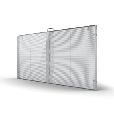 China P3.91 1000x500mm Transparent LED Screen 70% Transparency 3500 cd/m2 for Glass Curtain Wall for sale