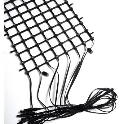 China HM1 P50 Flexible LED Curtain Display High Transparent LED Mesh Screen 81% Transparency 4kg/m2 for sale