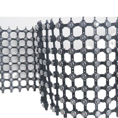 China P30 P40 P50 LED Mesh Screen Transparent Flexible Curtain Display Outdoor 95% Transparency for sale