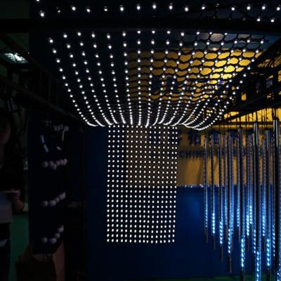 China HM4 P50 Full Color Curved LED Display 120W High Transparency Mesh Screen for Advertising for sale