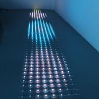China P55 Foldable Flexible LED Pixel Matrix Screen Transparent Mesh Wall 97.2W For Building for sale