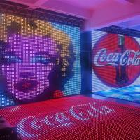 China IP66 Lightweight LED Mesh Display P50 P35 P85 100 Lights per m² for Media Facade for sale
