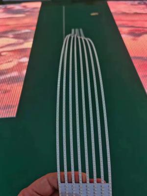 China Custom DIY P10 Outdoor Transparent Film LED Video Wall 80% Transparency 5000cd Brightness for sale