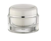 China Plastic Cosmetic Bottle Acrylic Cosmetic Jar For Crystal Beauty Products for sale