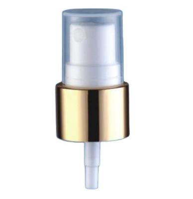China 18/410 20/410 24/410 Gold / Silver Cosmetic Spray Pump For Plastic Bottles for sale