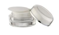 China Plastic Cosmetic Bottle Acrylic Cosmetic Jar For Crystal Beauty Products for sale
