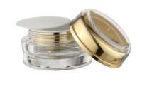 China Plastic Cosmetic Bottle Acrylic Cosmetic Jar For Crystal Beauty Products for sale
