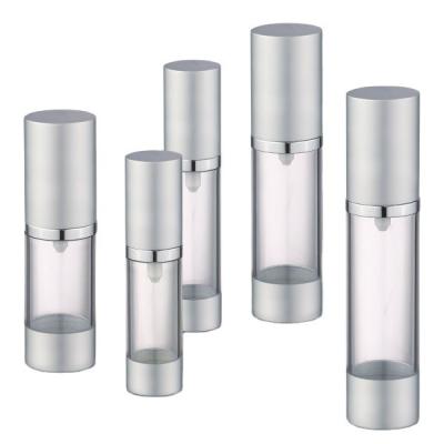 China PP Collar 15ml 20ml 30ml 40ml 50ml Airless Bottle Cylinder Shape with Pump Sprayer for sale