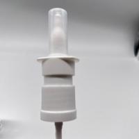 China Customized Logo Printing Nasal Spray Pump 18/410 18/415 With Shiny Silver / Gold Collar for sale
