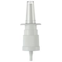 China Customized Logo Printing Nasal Spray Pump 18/410 18/415 With Shiny Silver / Gold Collar for sale
