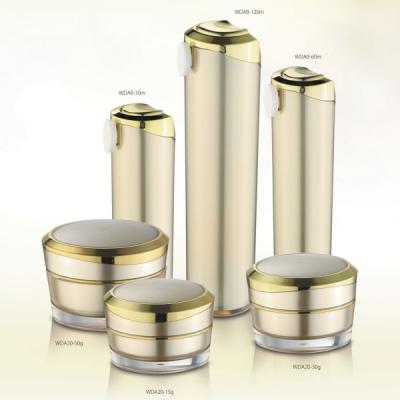 China Golden Square Acrylic Cosmetic Containers Cosmetic Packaging Jars WDA1-50g-A 72.5*62mm for sale