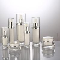 China 30G Capacity Square Acrylic Lotion Bottle And Cream Jar Packaging With Screen Printing for sale