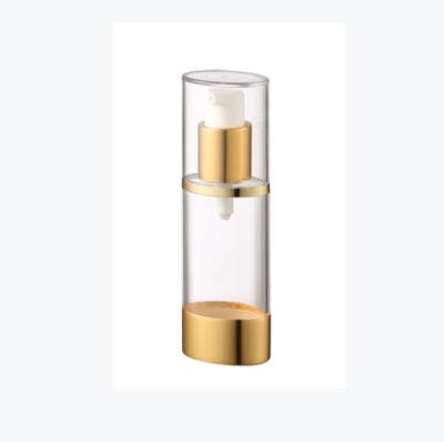 China Oval Shape 30ml PP Airless Bottle Cosmetic Airless Pump Bottles For Cream 115mm Height for sale
