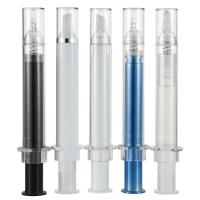 China Customized Colour 10ml Syringe Airless Bottle Empty Cosmetic Bottle For Beauty Care for sale