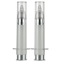 China Customized Colour 10ml Syringe Airless Bottle Empty Cosmetic Bottle For Beauty Care for sale