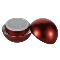 China Screw Cap Ball Shape Pmma Cosmetic Cream Jar 15g 30g 50g For Facial Lotion for sale