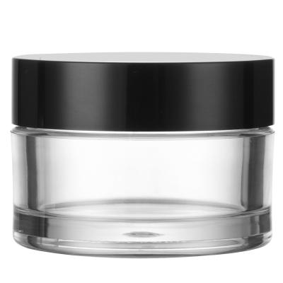 China PETG/ABS Collar Round Cosmetic Jar For 15g 3g 50g 100g Effective Beauty Products for sale