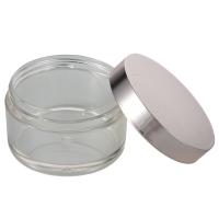 China PETG/ABS Collar Round Cosmetic Jar For 15g 3g 50g 100g Effective Beauty Products for sale