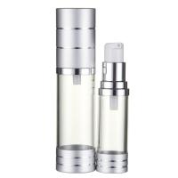 China 15ml 20ml 30ml 40ml 50ml Cylinder Plastic Airless Bottle AS Screen Printing for sale