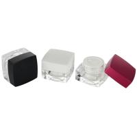 China Screen Printed 5g Empty Cosmetic Packaging Jar In Square Shape For Cosmetic Industry for sale