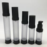 China 15-35ml Black Color Plastic Airless Lotion Pump Bottles Perfect For Skin Care Solutions for sale