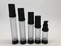 China 15-35ml Black Color Plastic Airless Lotion Pump Bottles Perfect For Skin Care Solutions for sale