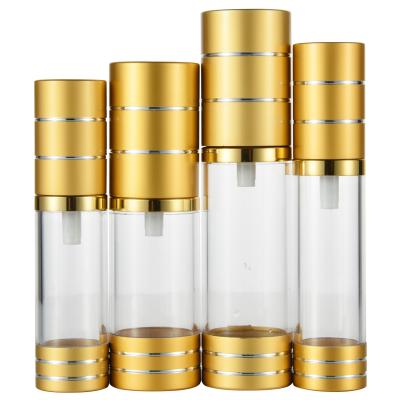 China 25/32mm Diameter Round Cosmetic Airless Bottle 15ml 20ml 30ml 40ml 50ml for sale