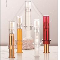 China PP Collar PETG Body Empty Airless Cosmetic Container Bottle 5ml 10ml 20ml for sale