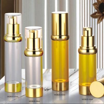 China AS Collar Material Cosmetic Packaging Bottle 30ml 40ml Airless Cosmetic Bottle for sale