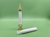 China Cosmetic Syringe 10ml Bottle Refillable Eye Cream Bottle Screen Printing for sale