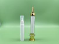 China Cosmetic Syringe 10ml Bottle Refillable Eye Cream Bottle Screen Printing for sale