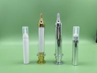 China Cosmetic Syringe 10ml Bottle Refillable Eye Cream Bottle Screen Printing for sale