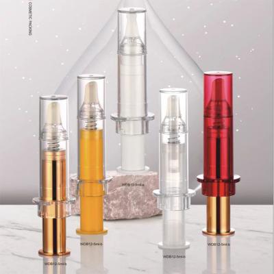 China 10ml Custom Color Leak Proof Airless Syringe Bottle for Eye Serum Face Cream Cosmetic Packaging for sale